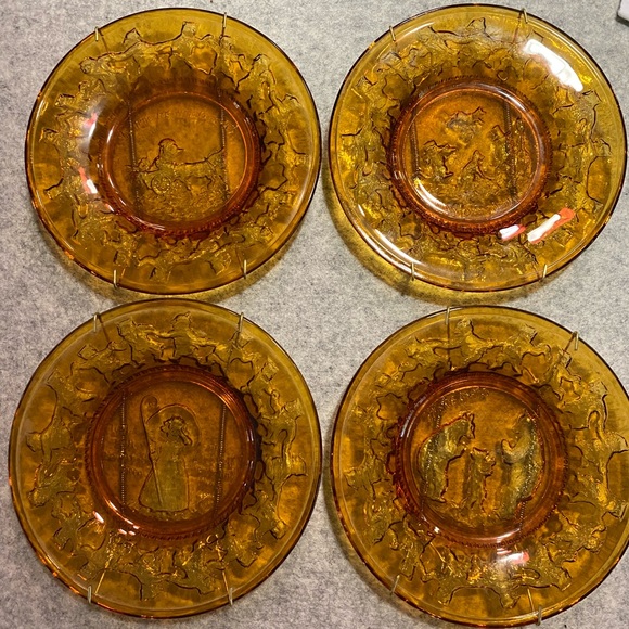 Tiara Glassware | Wall Decor | Tiara Glassware Set Of Four Nursery ...